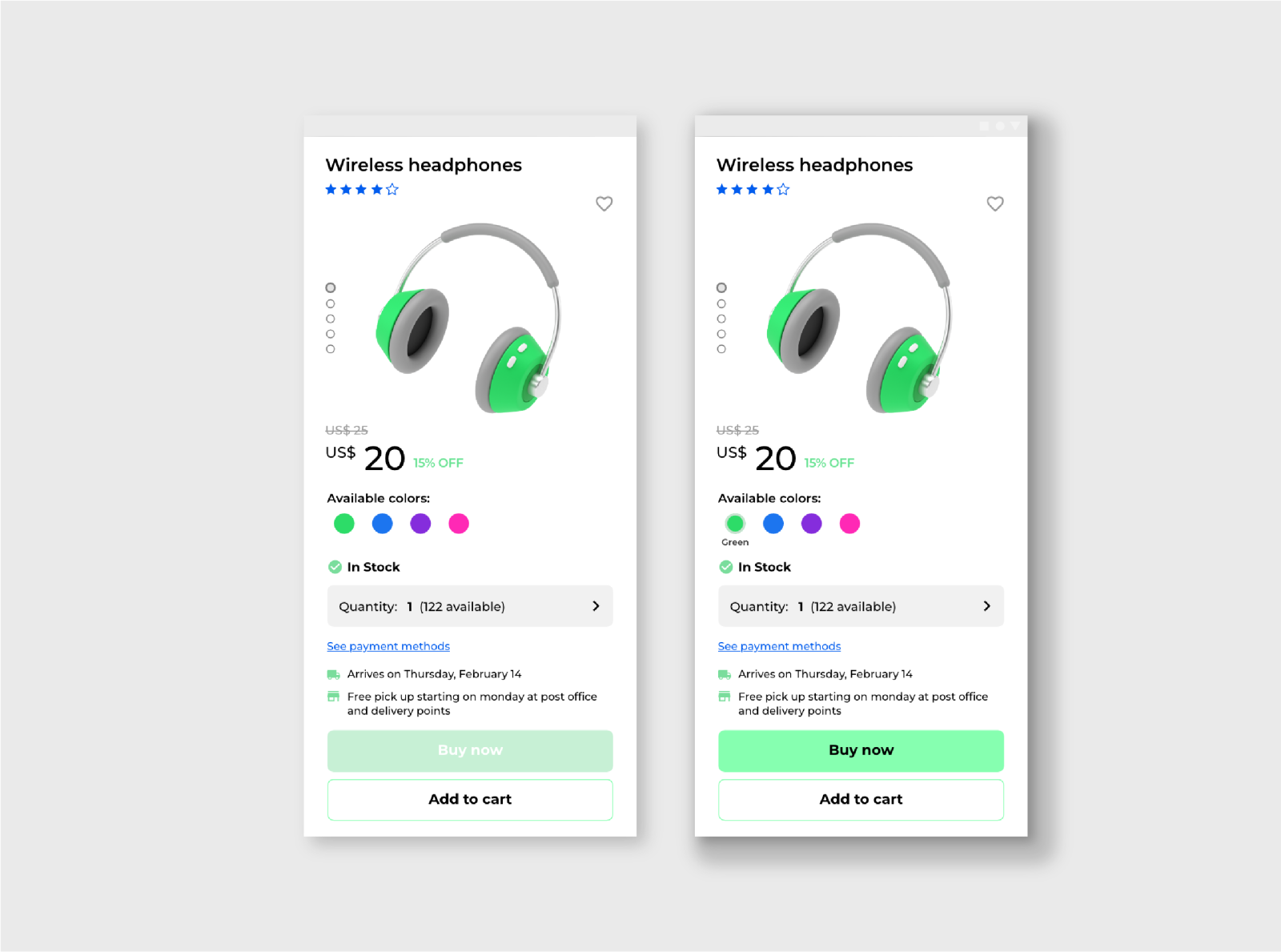 Customize product - UI by Martina Cano on Dribbble