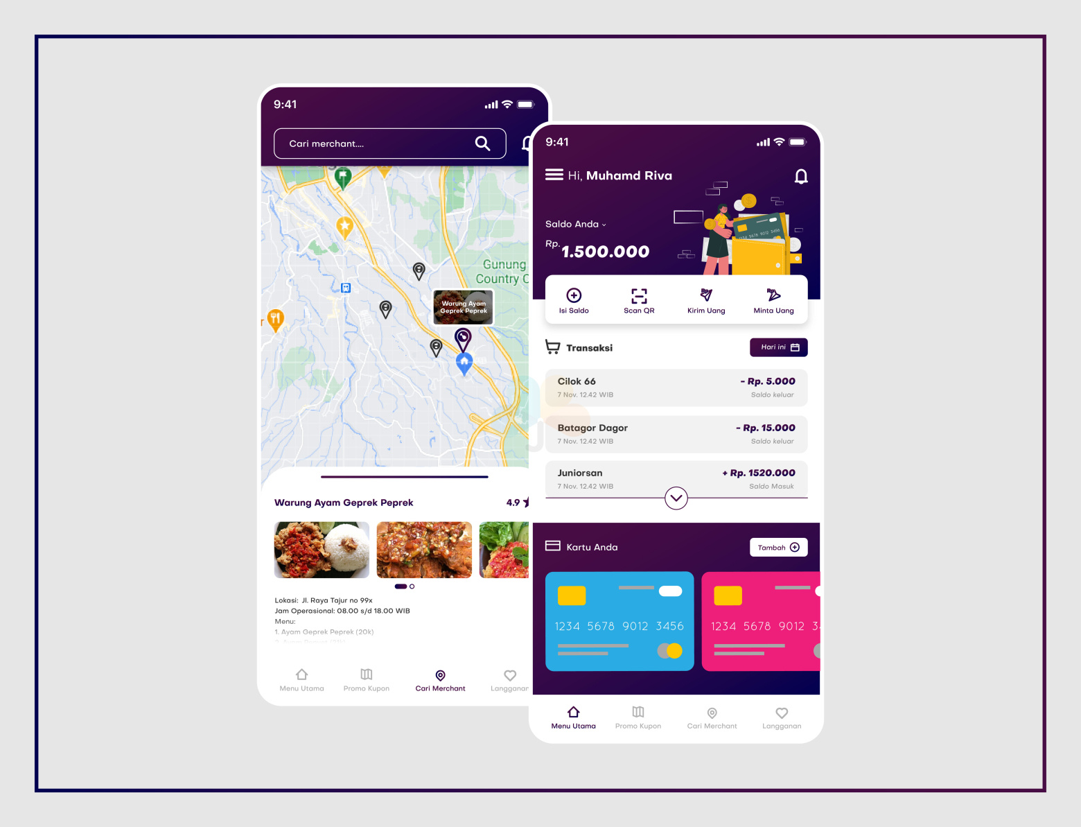1/7 Dompet Digital UMKM UI/UX by Muhamad Riva Prayoga on Dribbble