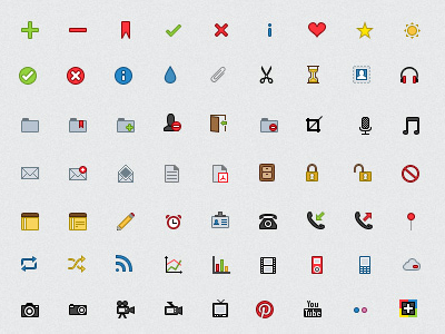 Mini User Interface Icons by Kenny Williams on Dribbble