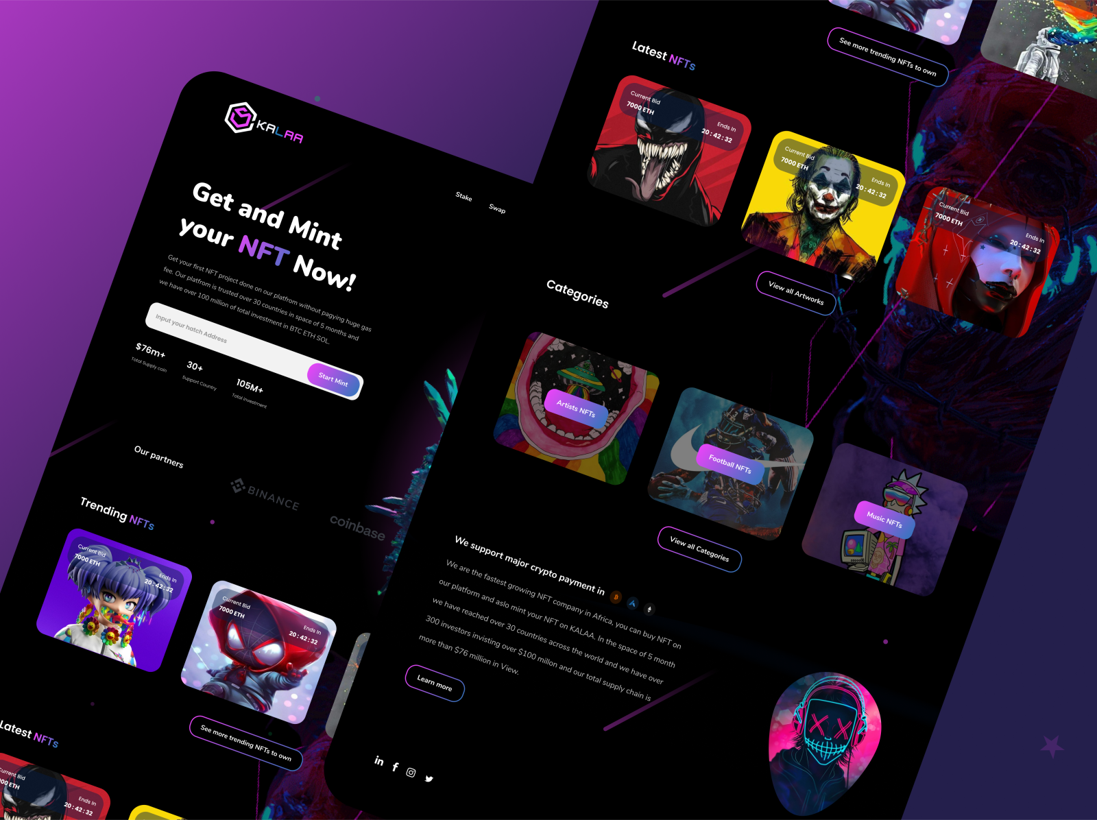 Nft website by Princess Karen Cummings on Dribbble