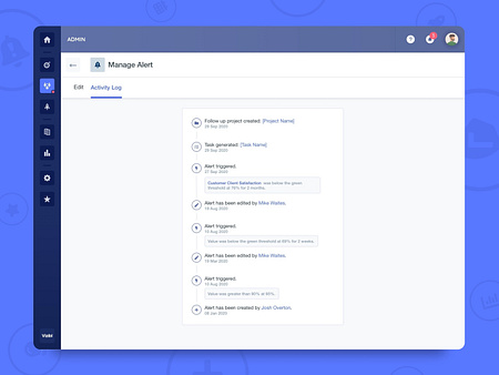 Vizibl - New Activity Log by Nejat Seçkin Oral for Vizibl.co on Dribbble