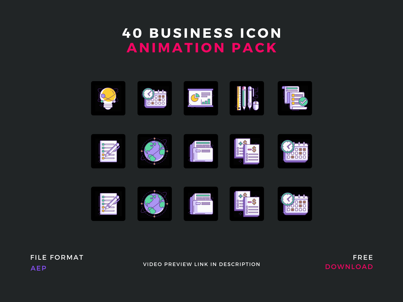 40 Business Icon Animation Pack | Free Download by ahan space on Dribbble