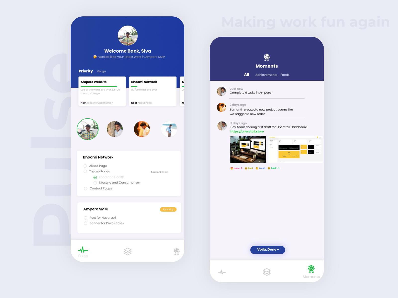 Simple clean and powerful UI - App for project management by Hackowls ...