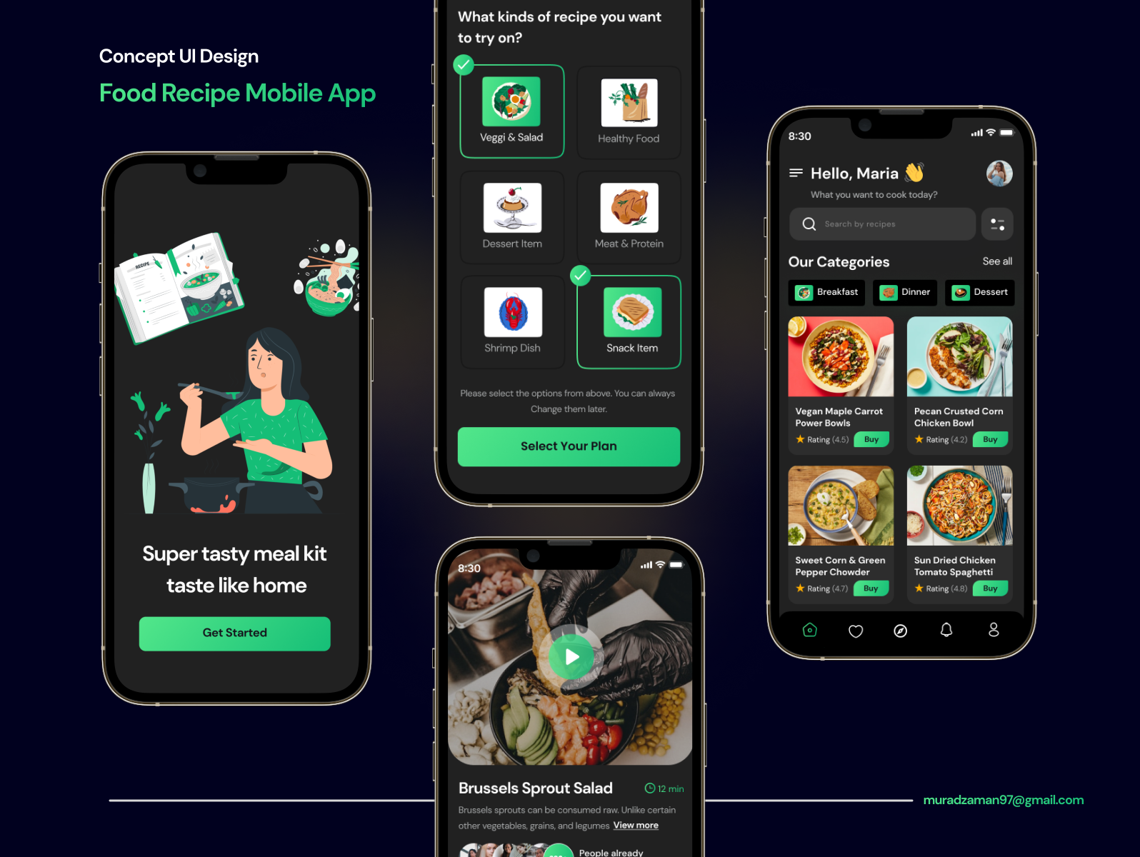 Food Recipe App by MuradZaman on Dribbble