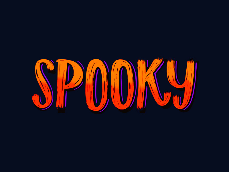 Spooky Lettering by Nhi Nguyen on Dribbble