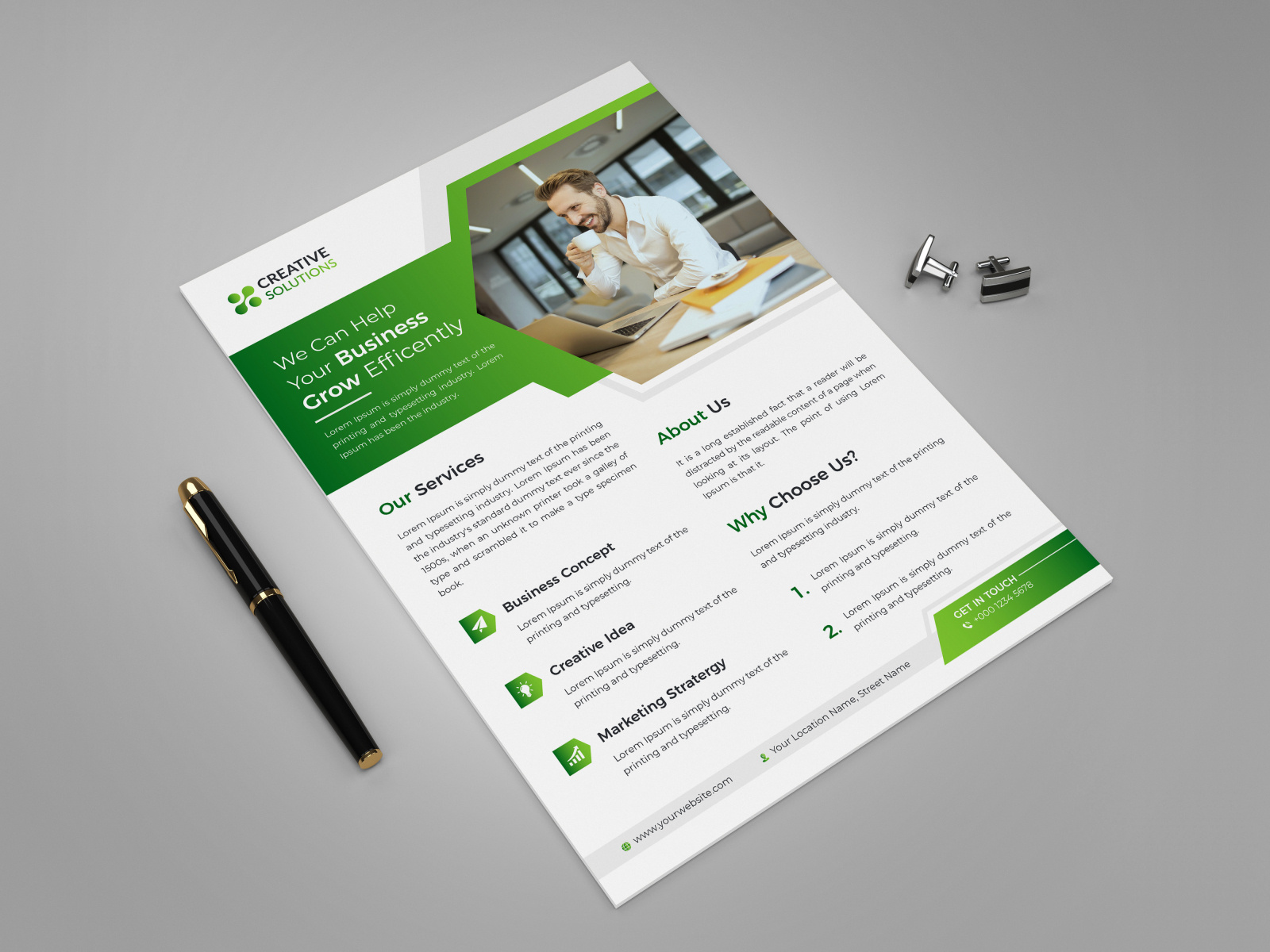 Best services providing company flyer design by Swapnil Saha on Dribbble