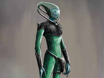 Alien Game Character | Commissioned Concept Art by Roxane Lapa on Dribbble