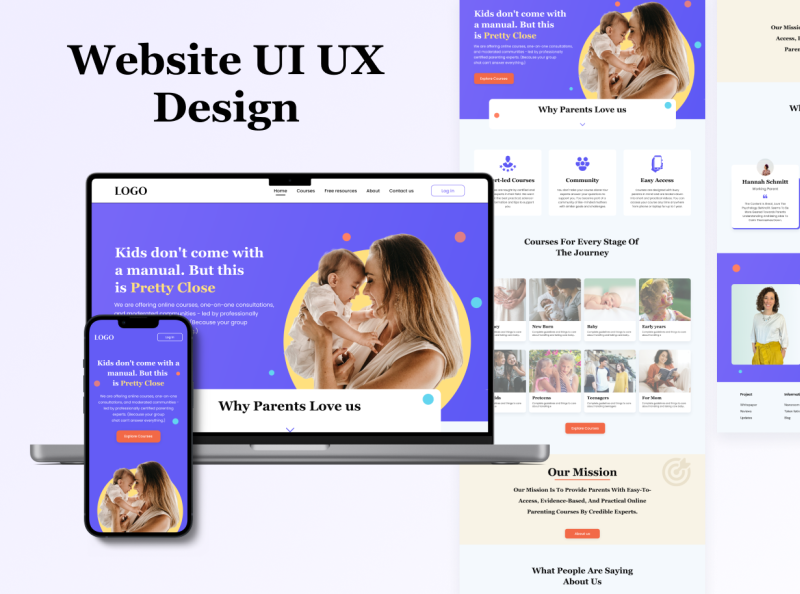 Website UI UX design for Parenting guide. by Khizar Mahmood on Dribbble