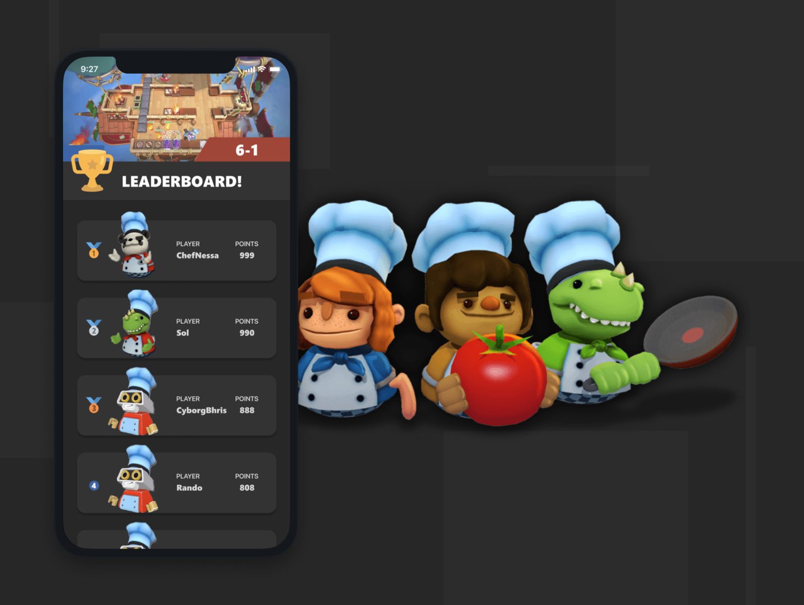 Overcooked 2! Leaderboard UI by Vanessa Li on Dribbble