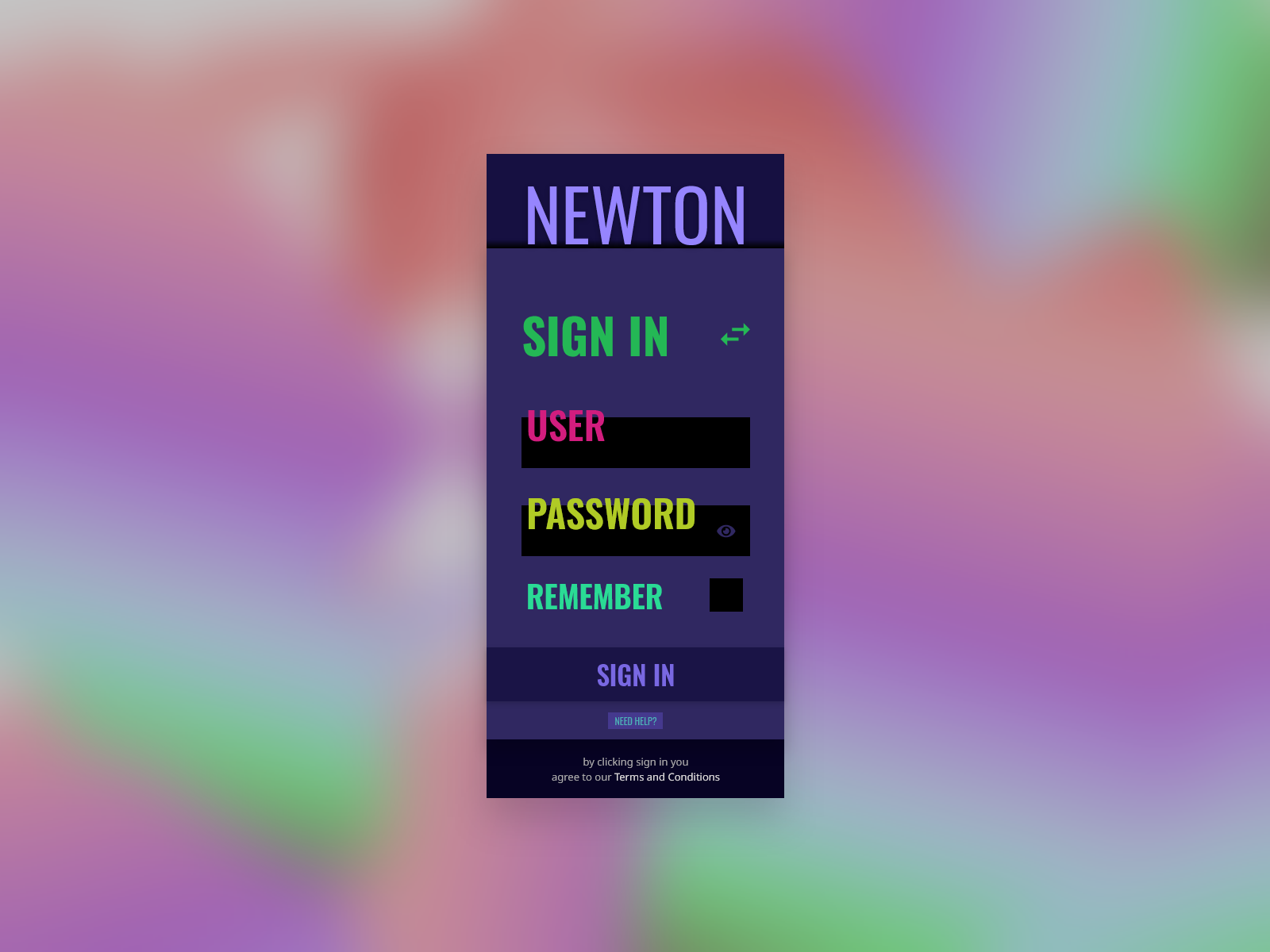 DAY 01 - Colorful Sign In, Bold. by Naved Ahmad on Dribbble