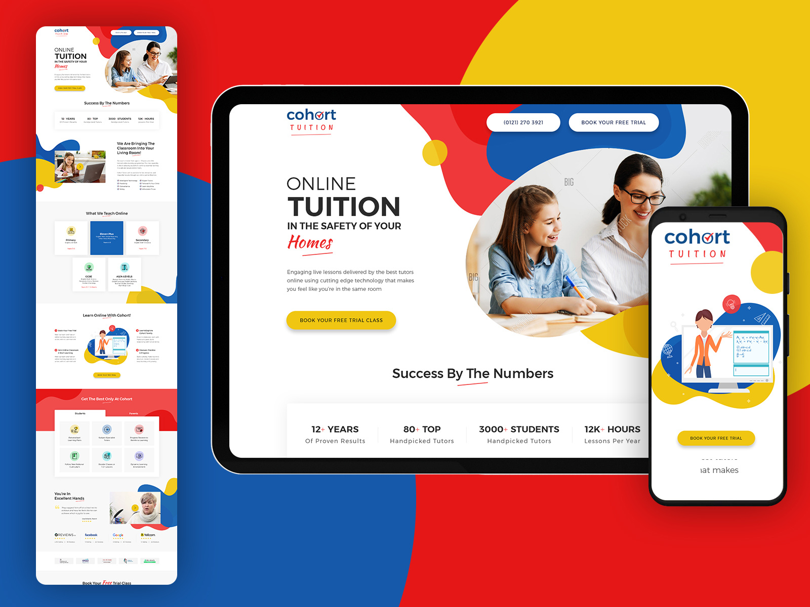 Online Tuition Landing Page by Oxedent on Dribbble