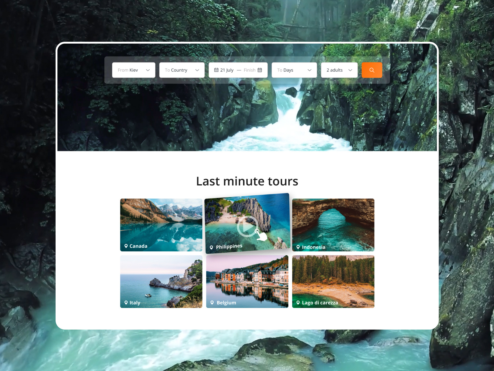 Tour For: Travel Website Design by Eugene Yushenko for BWT Studio on ...