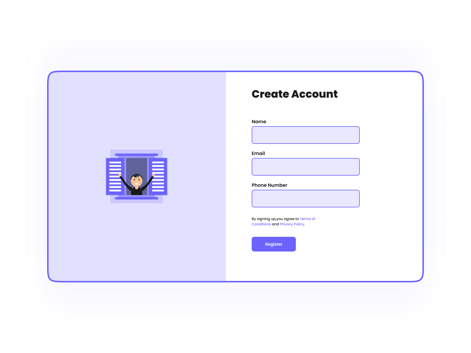 Sign Up Page by Charan on Dribbble