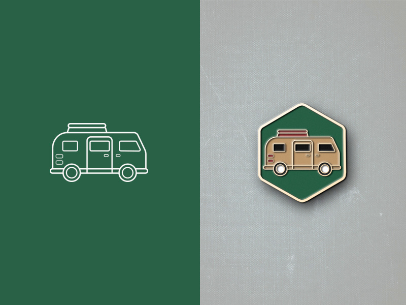 Retro Van Enamel Pin By Dmitry Kropachev On Dribbble
