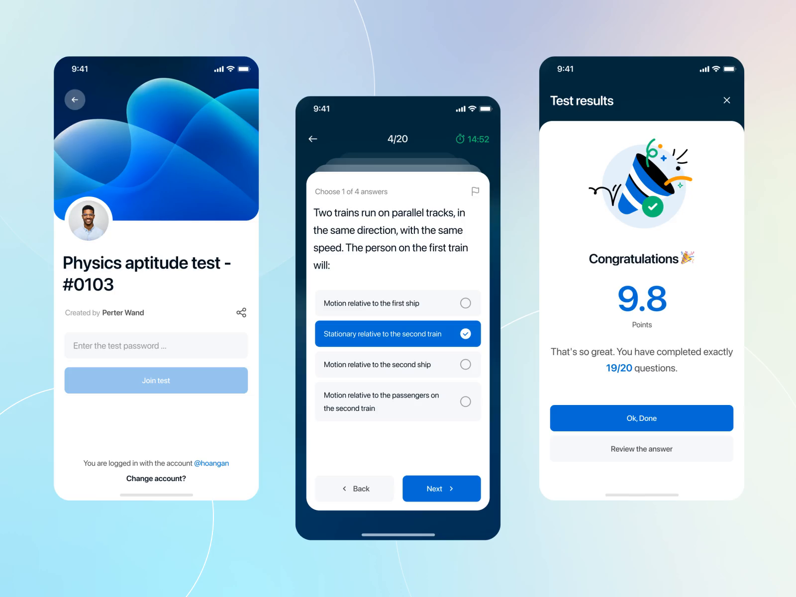 Quiz App Concept by An Huynh on Dribbble