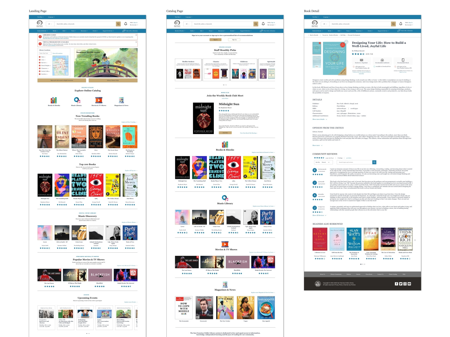 San Francisco Public Library Website Redesign by Bonnie Cheng on Dribbble