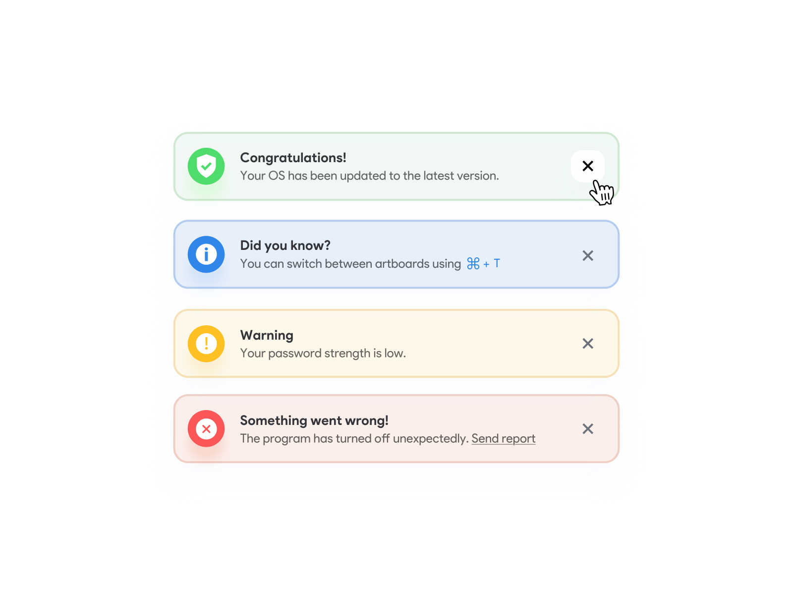 Daily UI #011 - Flash Message by UI Adrian (Adrian Kuleszo) on Dribbble