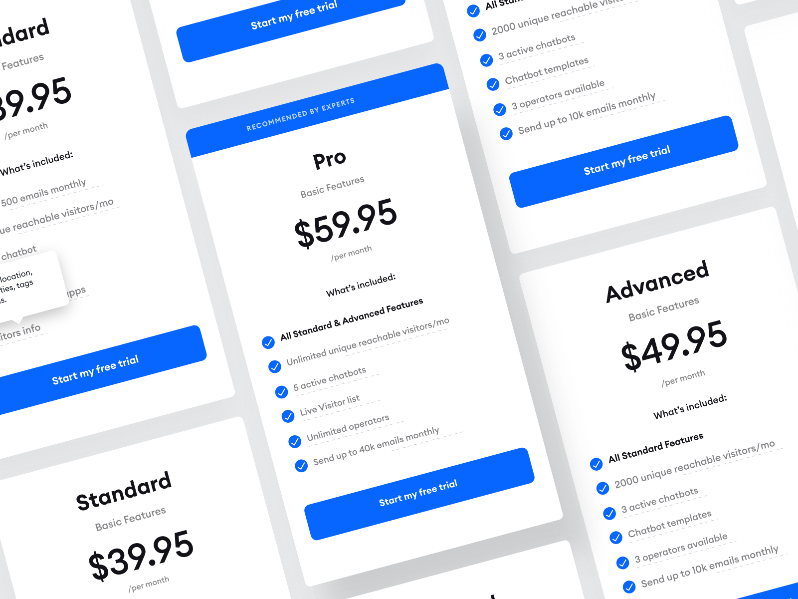 Pricing Page Card Design - Website UI by UI Adrian (Adrian Kuleszo) on ...