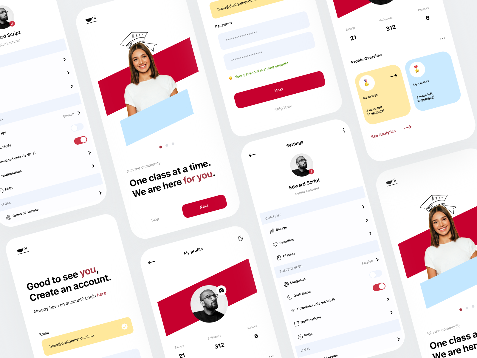 Educational App UNI - Mobile UI design by UI Adrian (Adrian Kuleszo) on ...