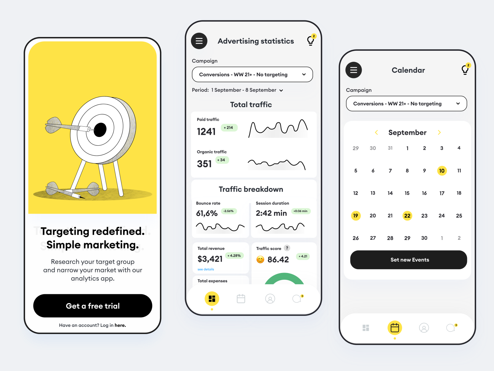 SaaS marketing mobile app concept - UI Design by UI Adrian (Adrian ...