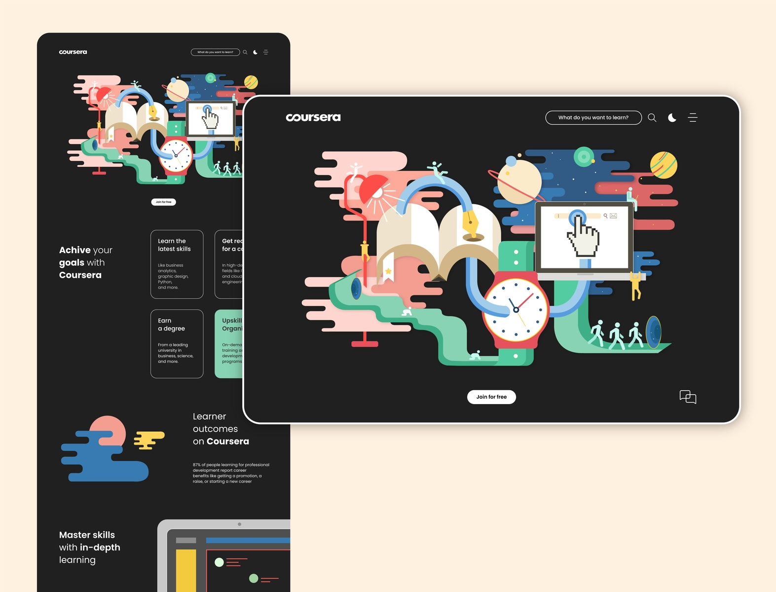 Coursera Website by Debankur on Dribbble