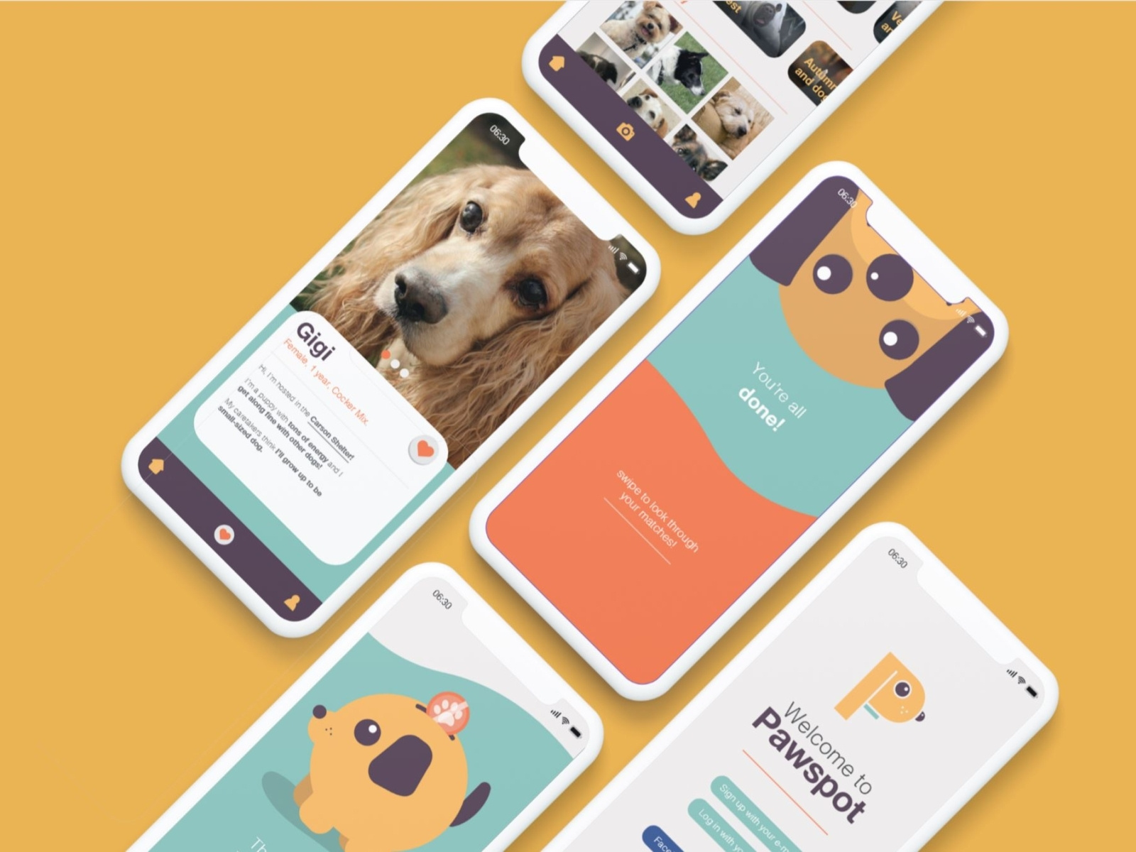 Pawspot: Dog Adoption App by Maria Chaves on Dribbble