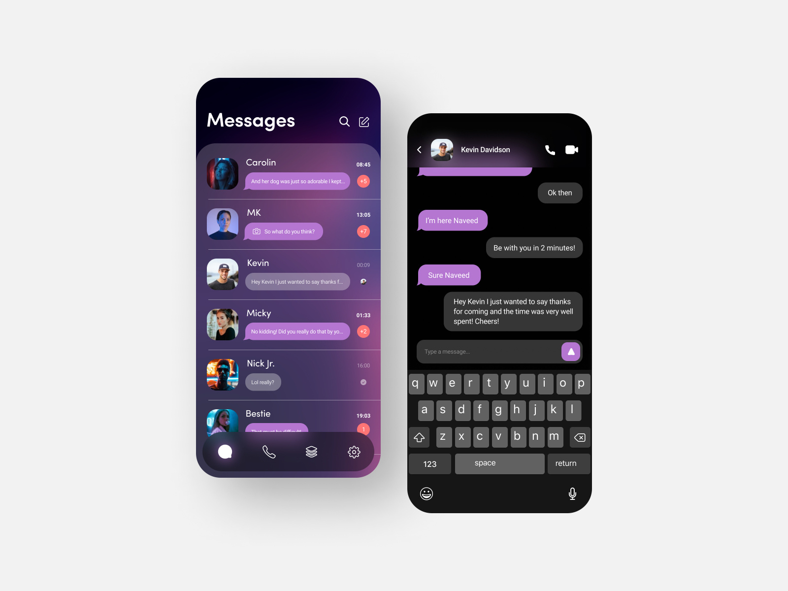 Messages App | Concept UI Design by Naveed Abbas on Dribbble