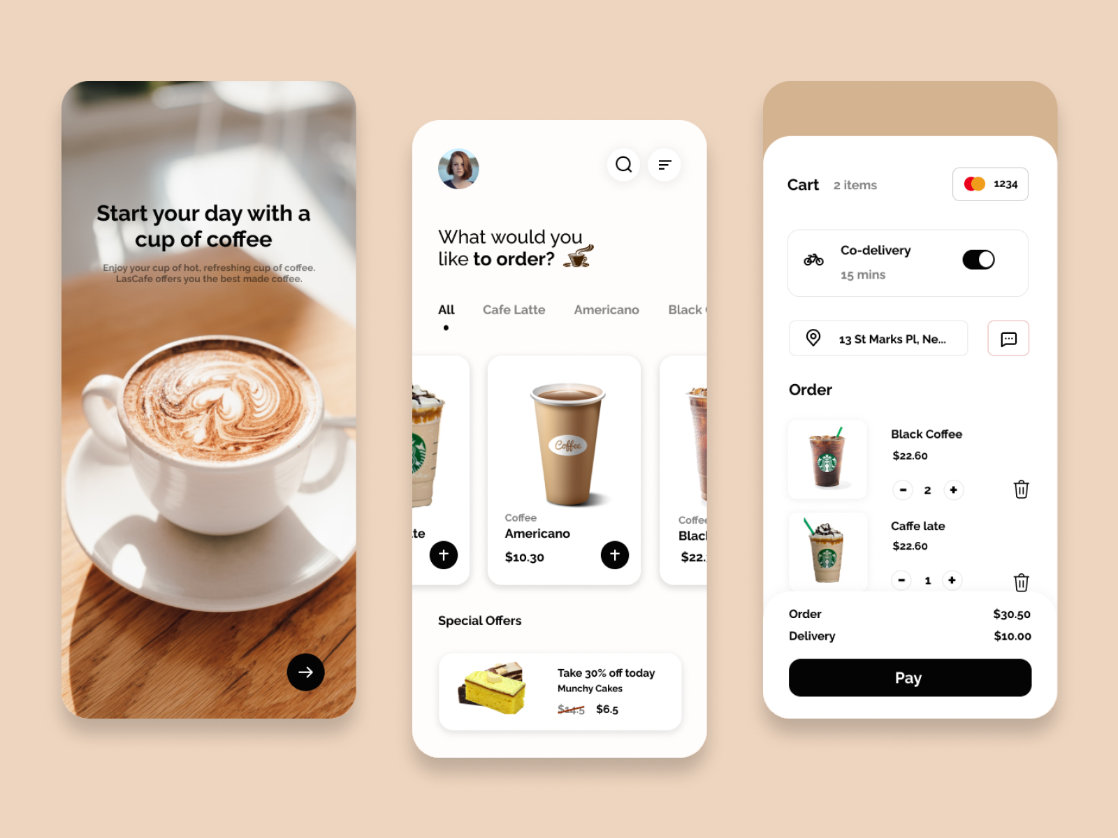 Coffee Delivery App by Folashade Fajuyigbe on Dribbble