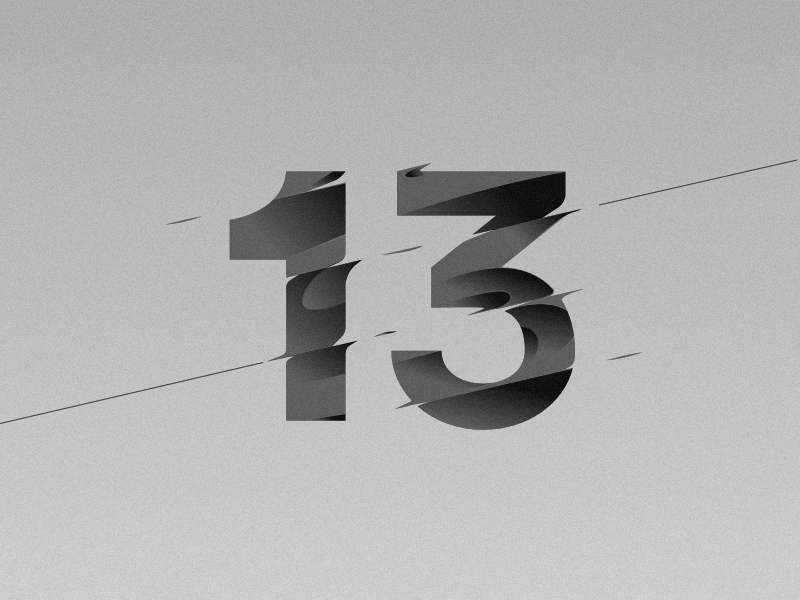 Number 13 by Hanii on Dribbble