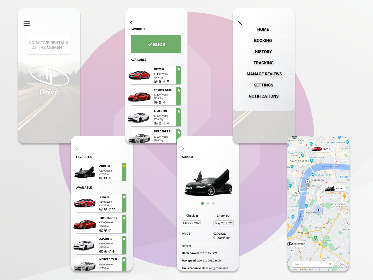 Supercar rental mockup by Kenny Makina on Dribbble