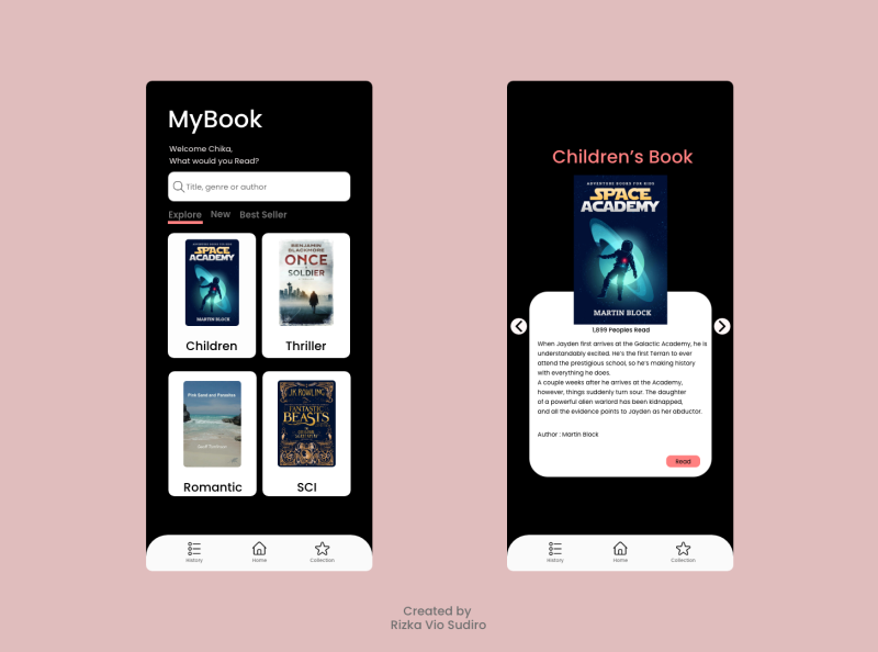 Mybook app by Rizka Vio Sudiro on Dribbble