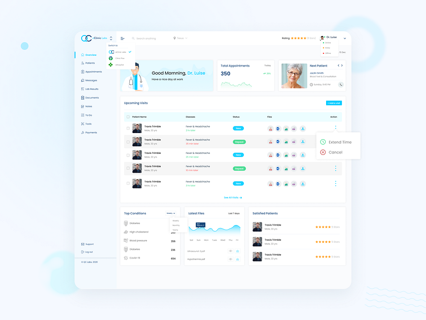 Patient Dashboard designs, themes, templates and downloadable graphic ...