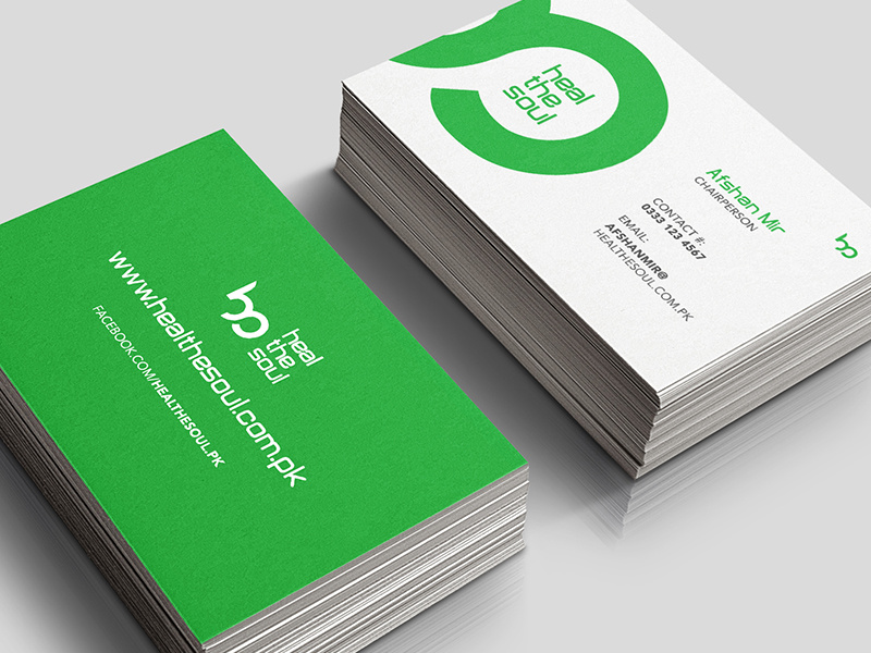 Business card for HealTheSoul (NGO) by Umair on Dribbble