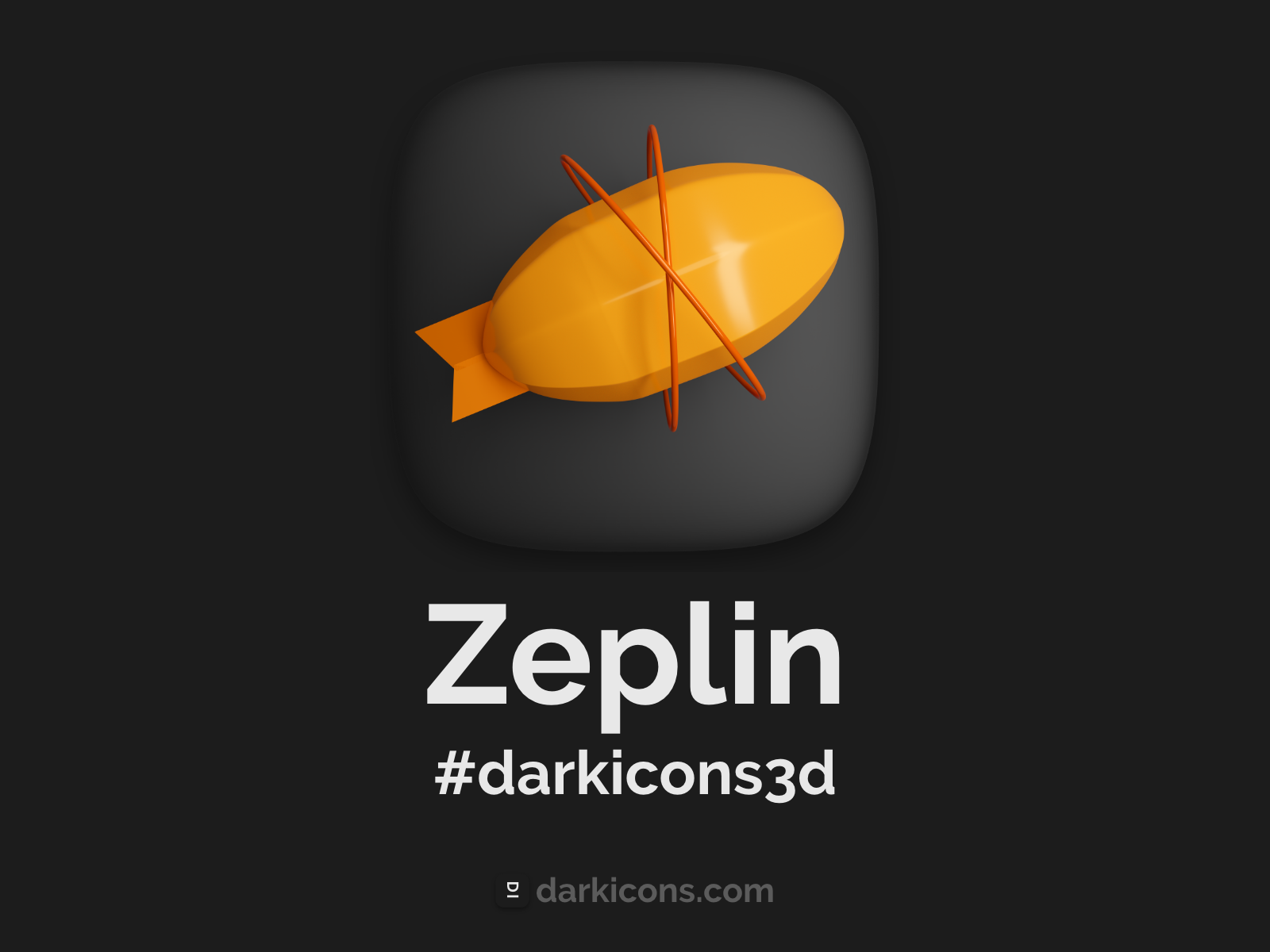 Zeplin 3D Icon by Dark Icons on Dribbble