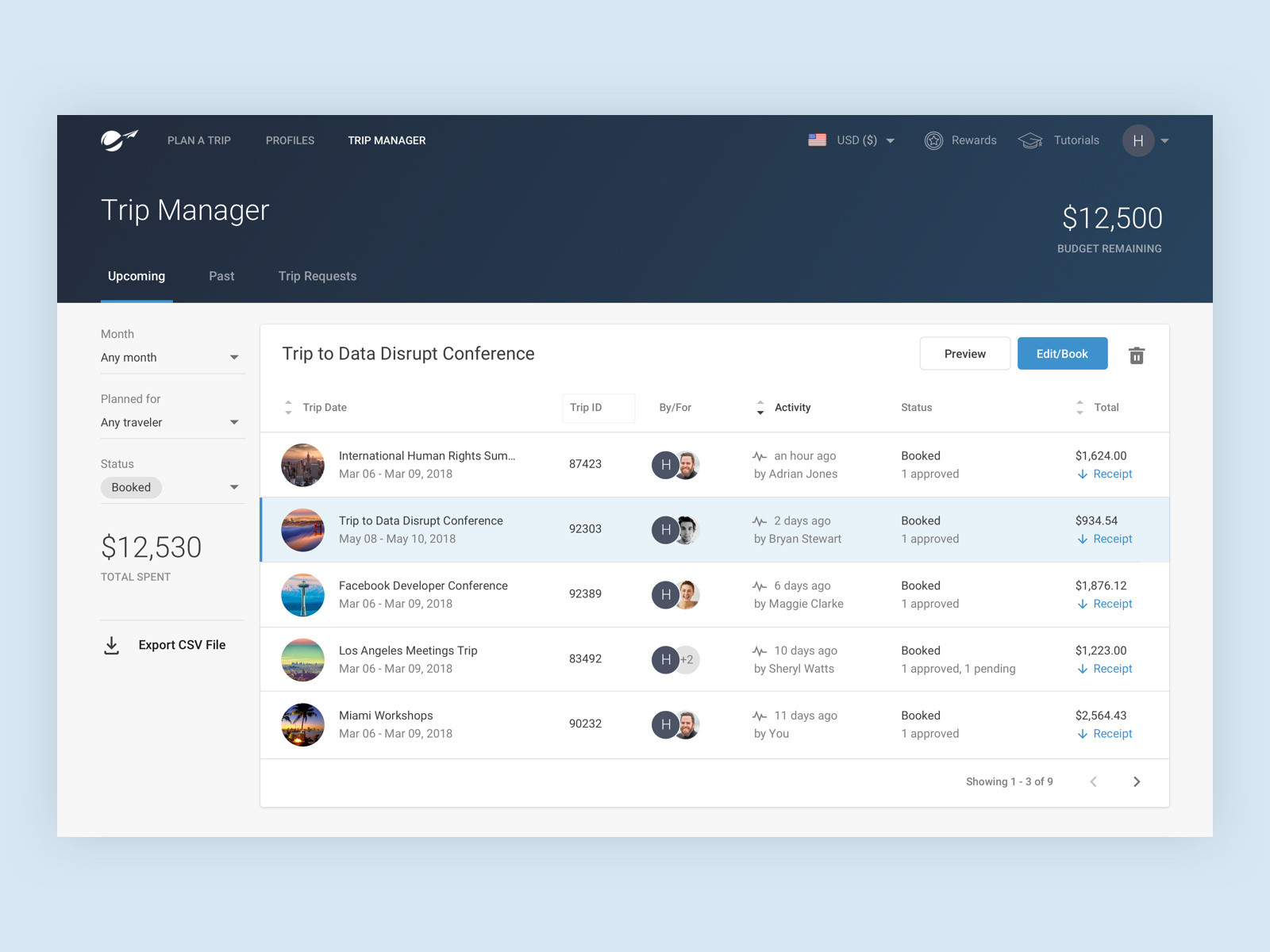 Dribbble - travo_trip_manager.jpg by Csaba Hodgyai