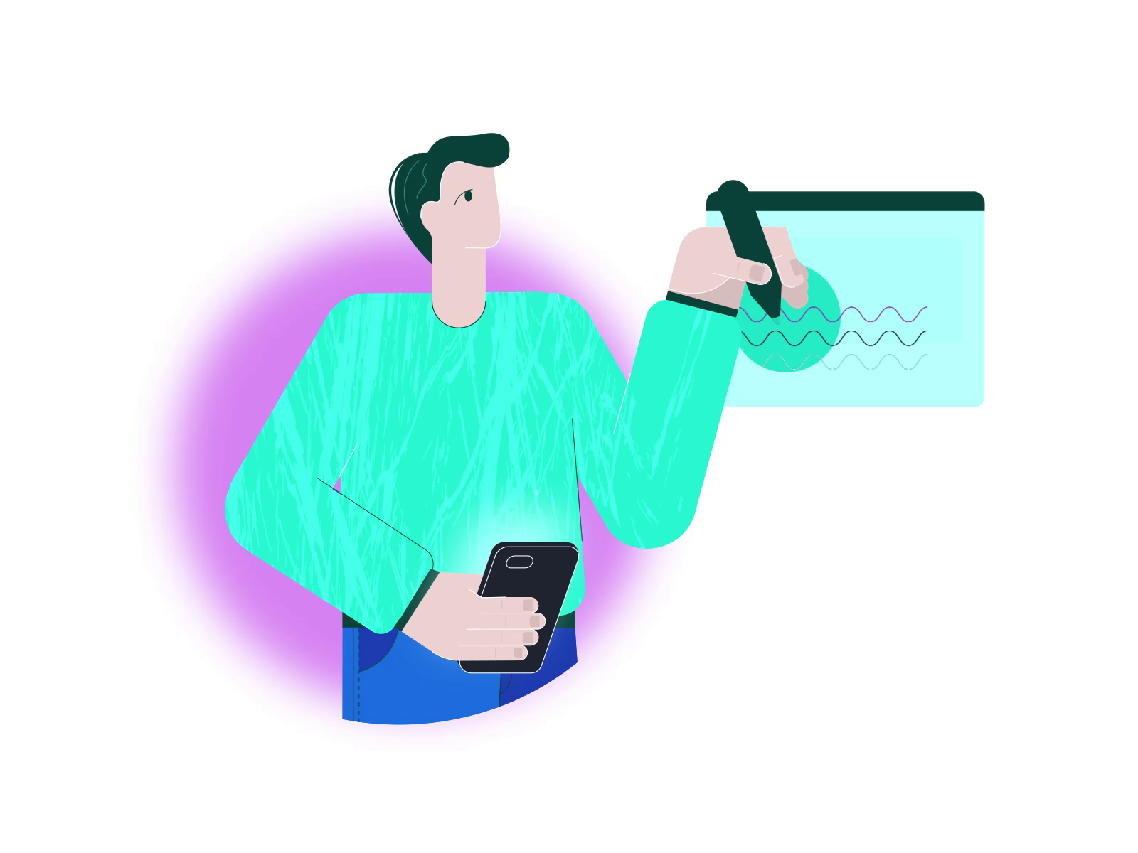 Sign In Animated Illustration | Fractools by Kaja Wróblewska for PLEO ...