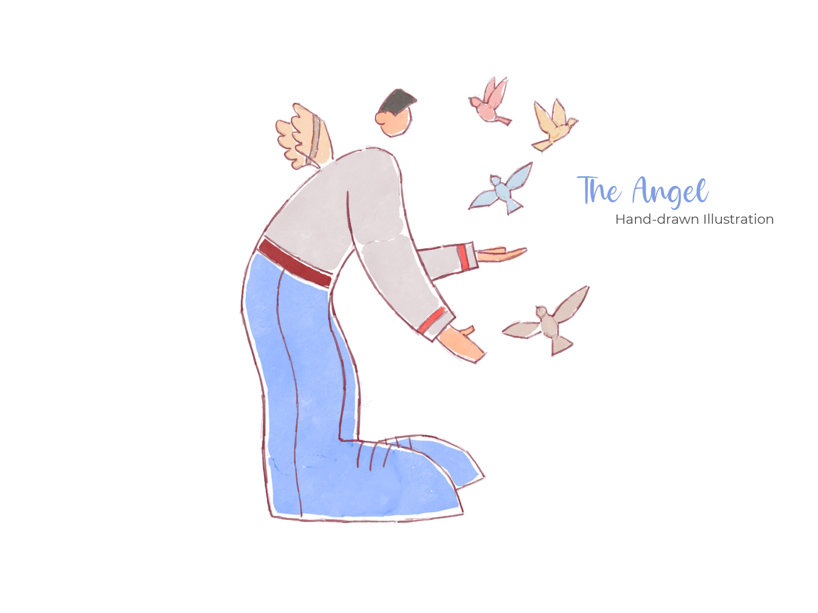 The Angel - Hand-drawn Illustration by Stanislav Batalov on Dribbble