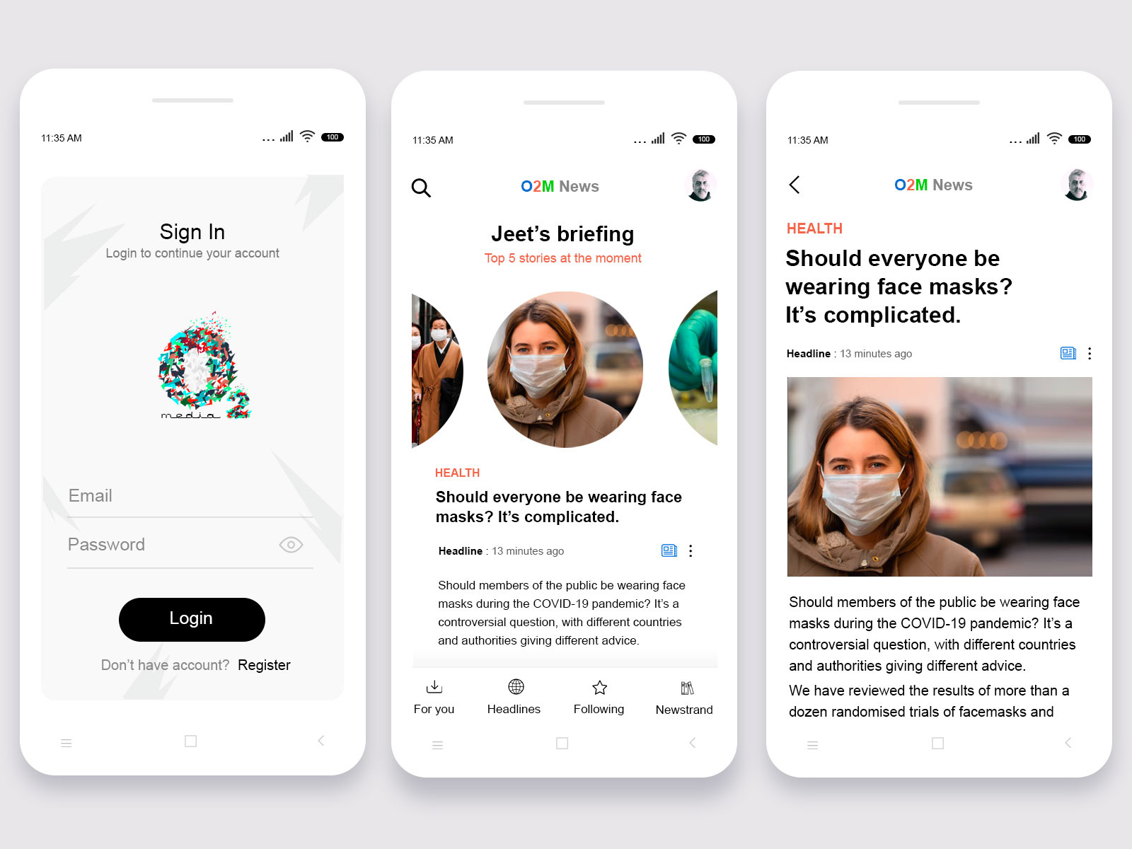 O2 Media by Surjeet on Dribbble