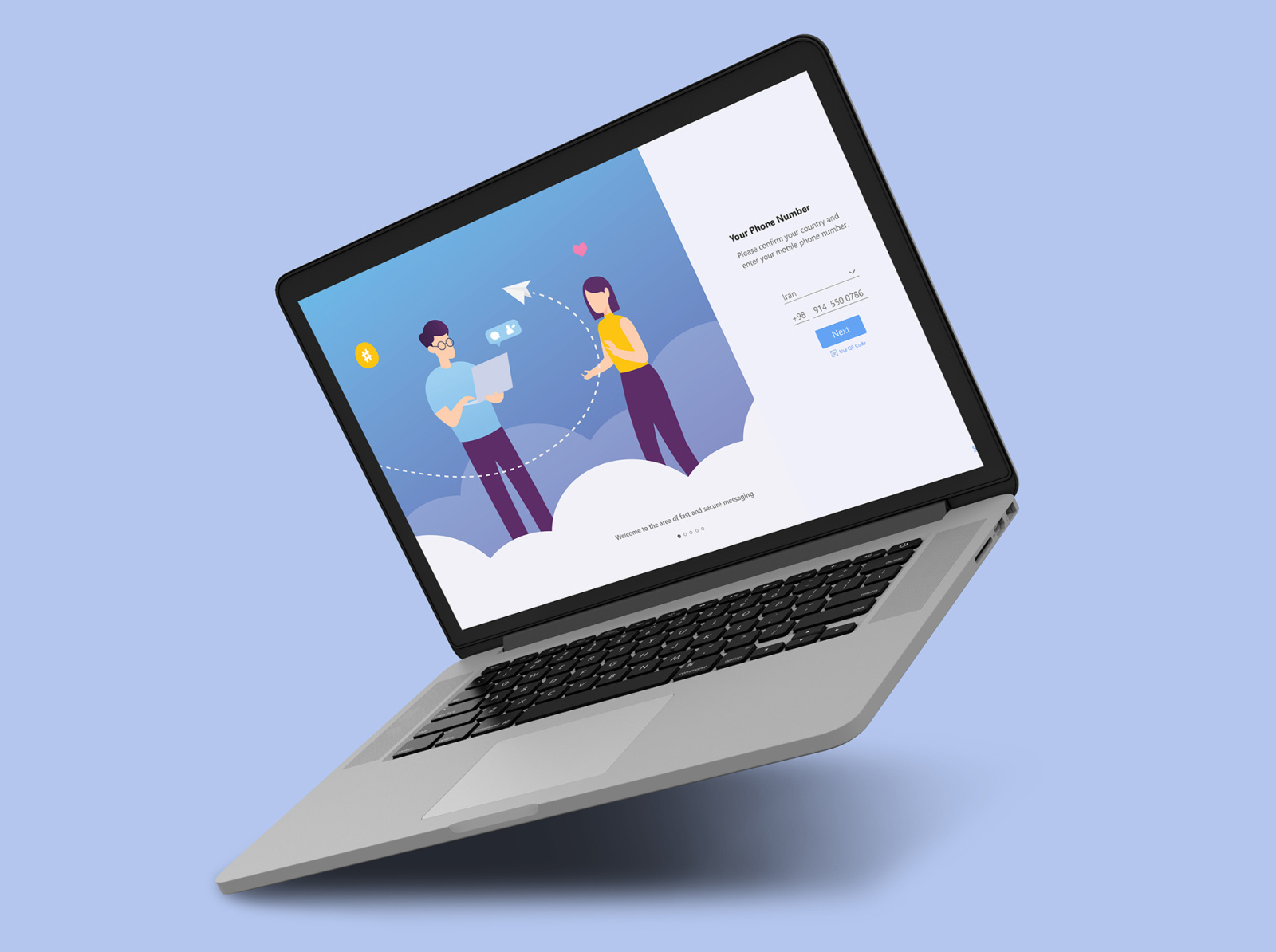 Telegram Website login ui design by emiwr on Dribbble