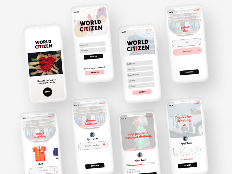 World Citizen App by Emmanuel Azubuike on Dribbble