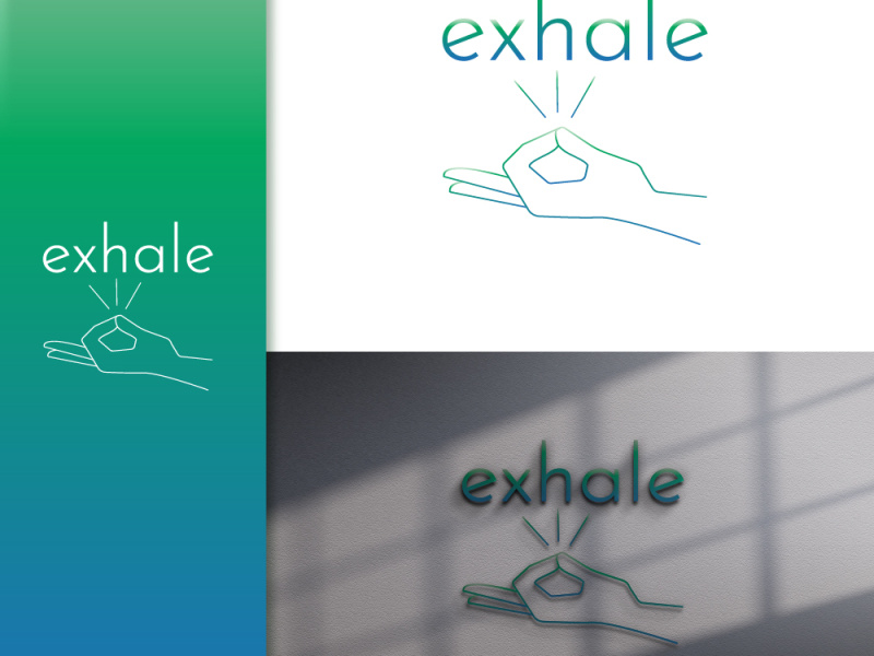 Logo for Exhale Meditation Studio by Olya Balan on Dribbble