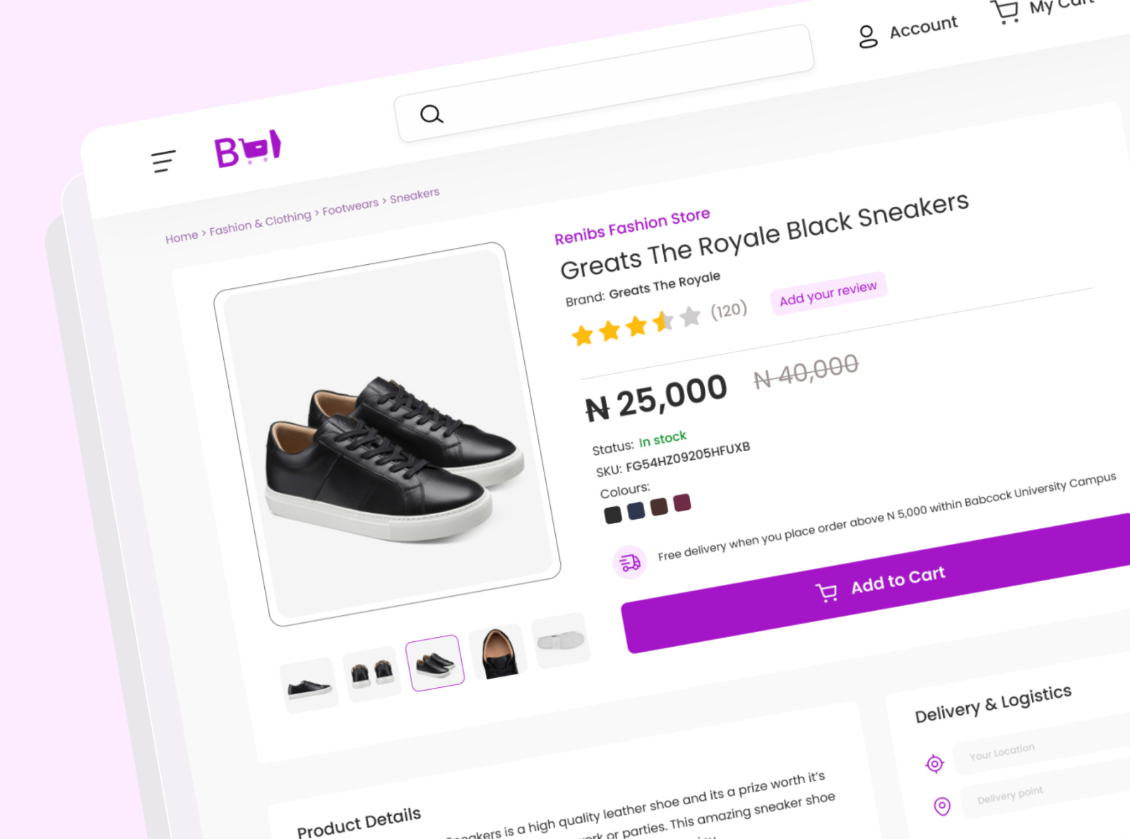 ECOMMERCE PRODUCT DESCRIPTION PAGE by Favour Umoren on Dribbble