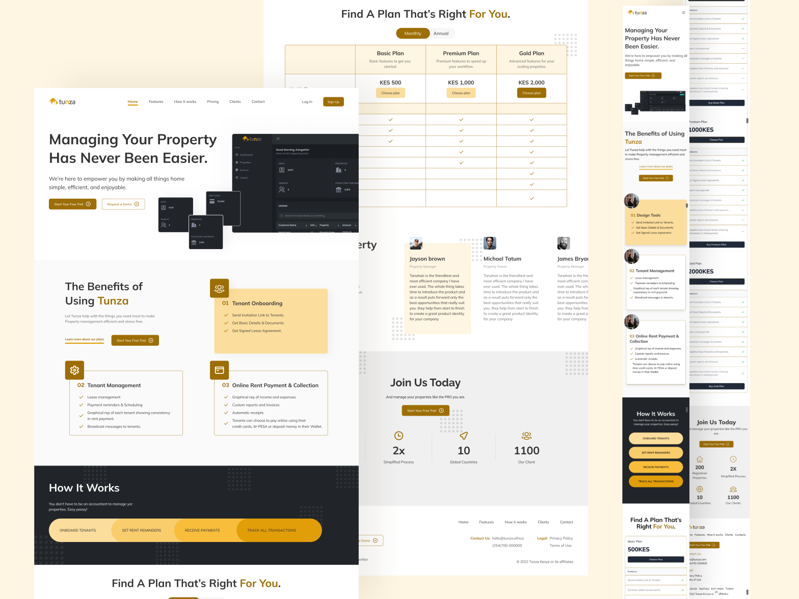 Property Management Landing Page by Gloria UI/UX on Dribbble