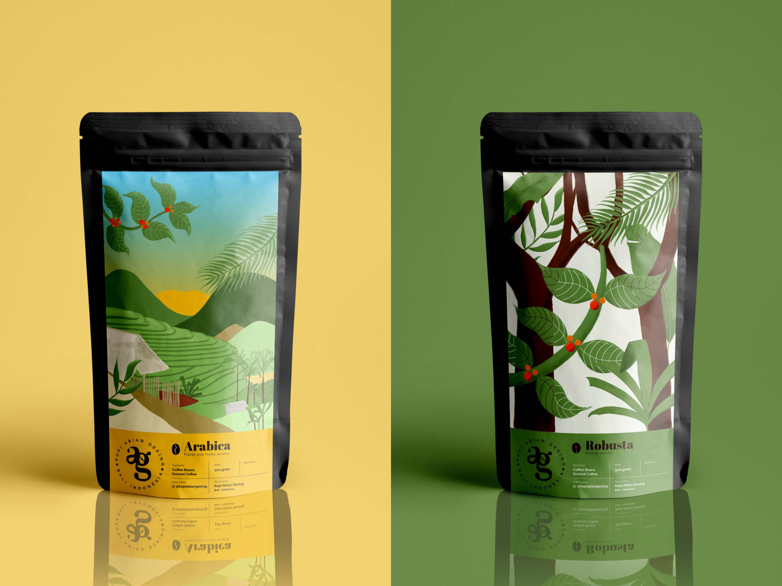 Kopi Abian Gesing - Packaging by Putri Nadhira on Dribbble