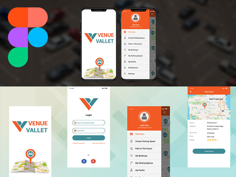 Parking app UI by SAG on Dribbble