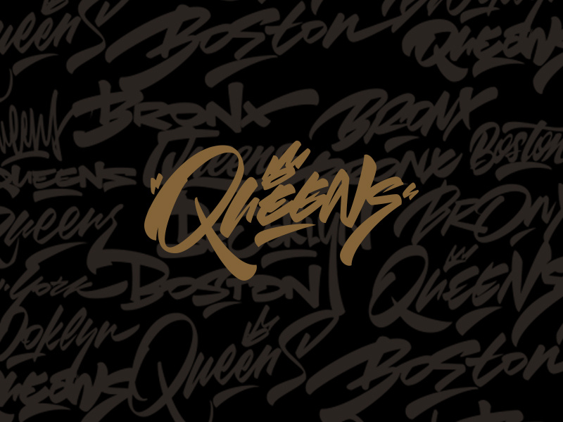 Queens - vector lettering for sale by Nikita Raizvikh on Dribbble