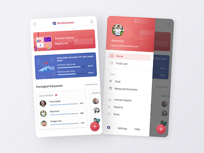 Side Navigation Drawer by Resi Muhammad ZP on Dribbble