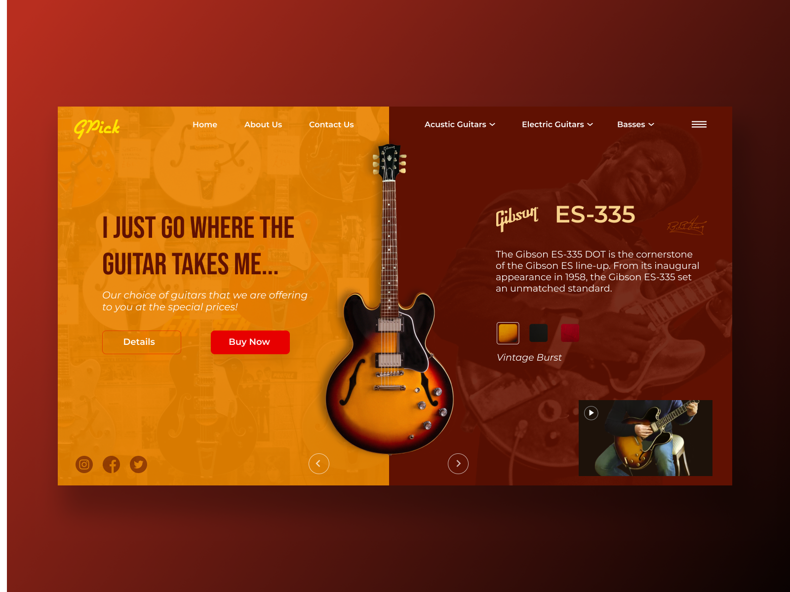 Guitar Store Homepage By Aleksandar Milanovic On Dribbble guitar-store-homepage-by-aleksandar-milanovic-on-dribbble