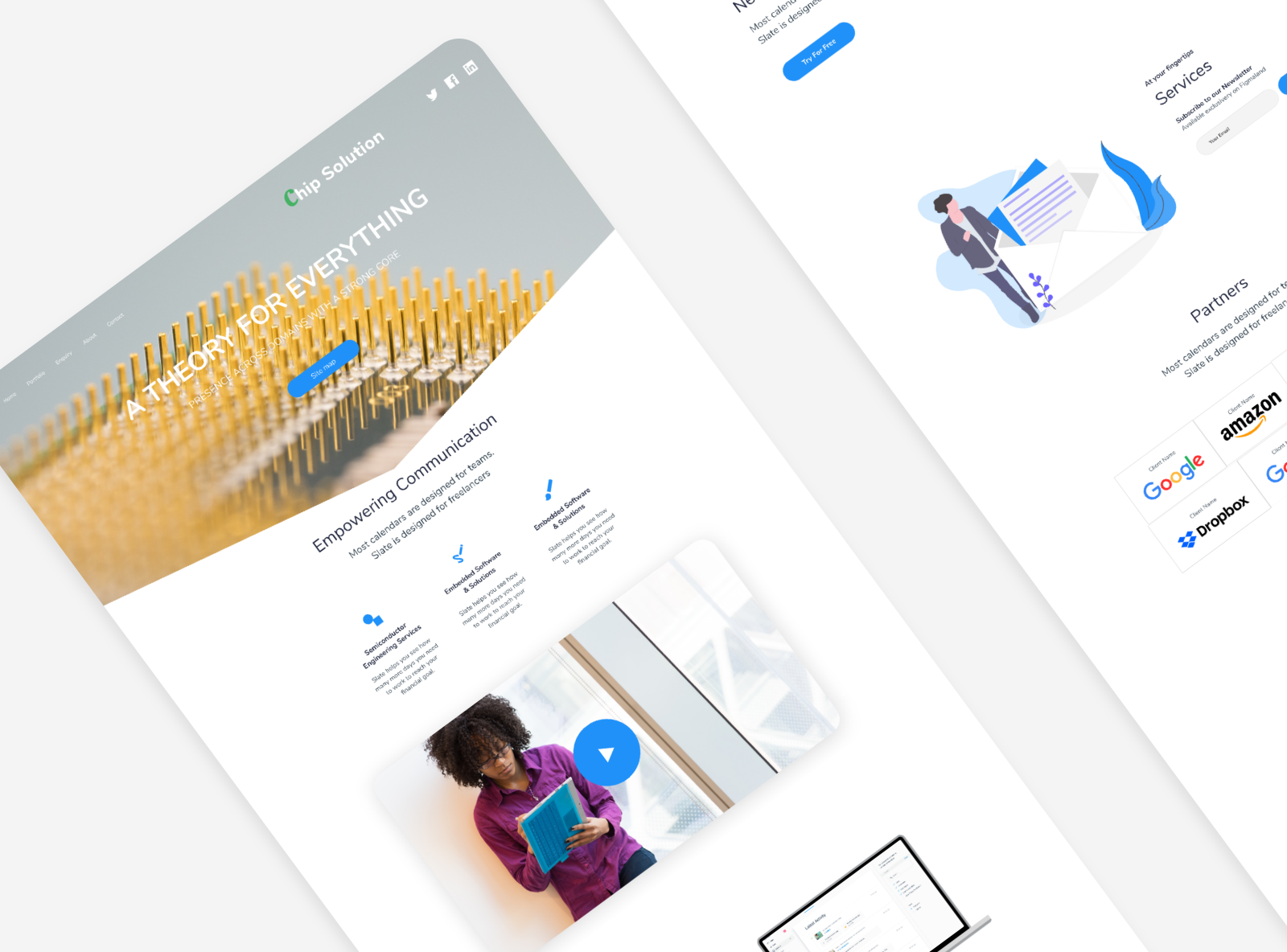 A Microprocessor Chip website concept by Abhi patil on Dribbble