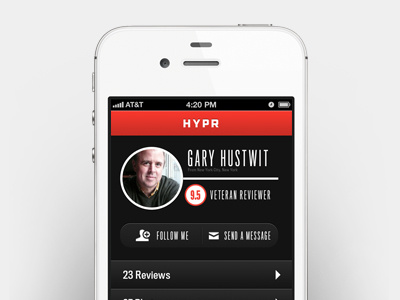 Hypr app profile by Drew Rios on Dribbble